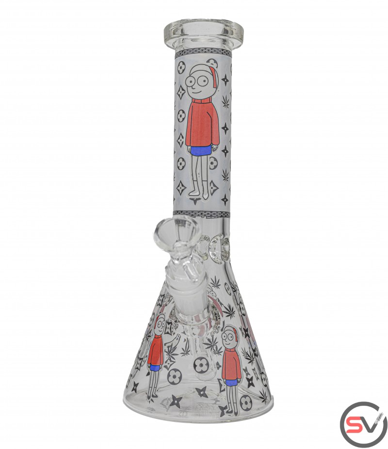 Rick and Morty Red Sweater Glass Beaker With Ice Catcher