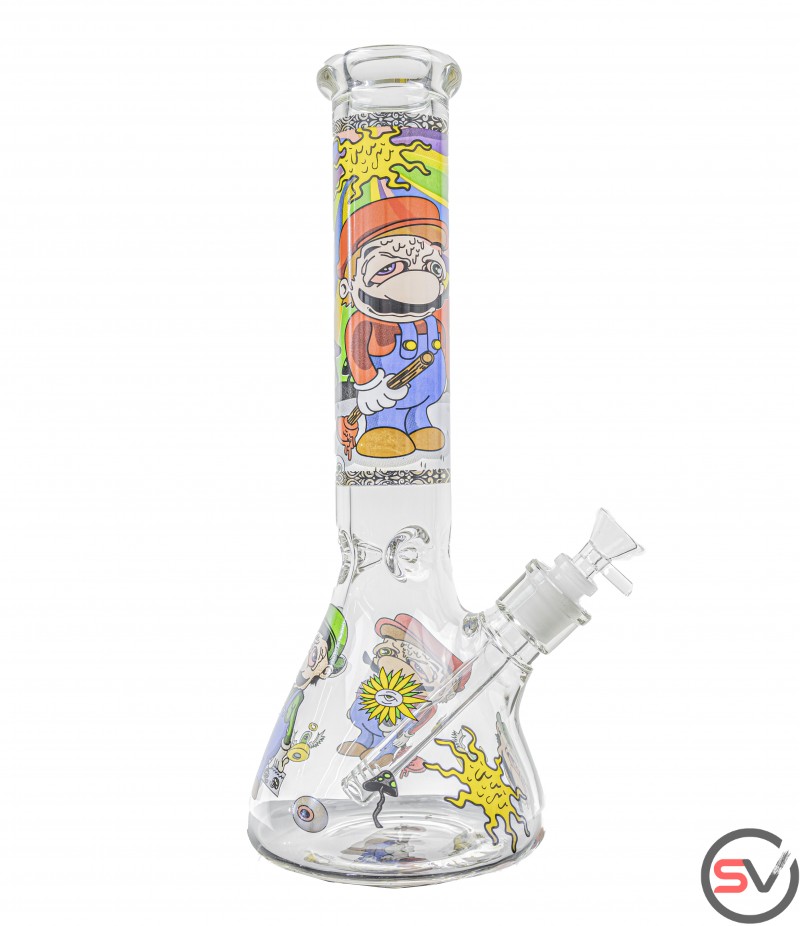 420 Mario and Luigi Glass Water Pipe 14 14 Water Pipe Mario and Luigi ...