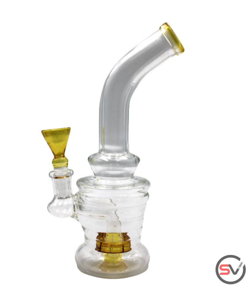 Curved Neck Beehive Shaped Water Pipe Yellow 8 Inch Yellow 8 Inch ...