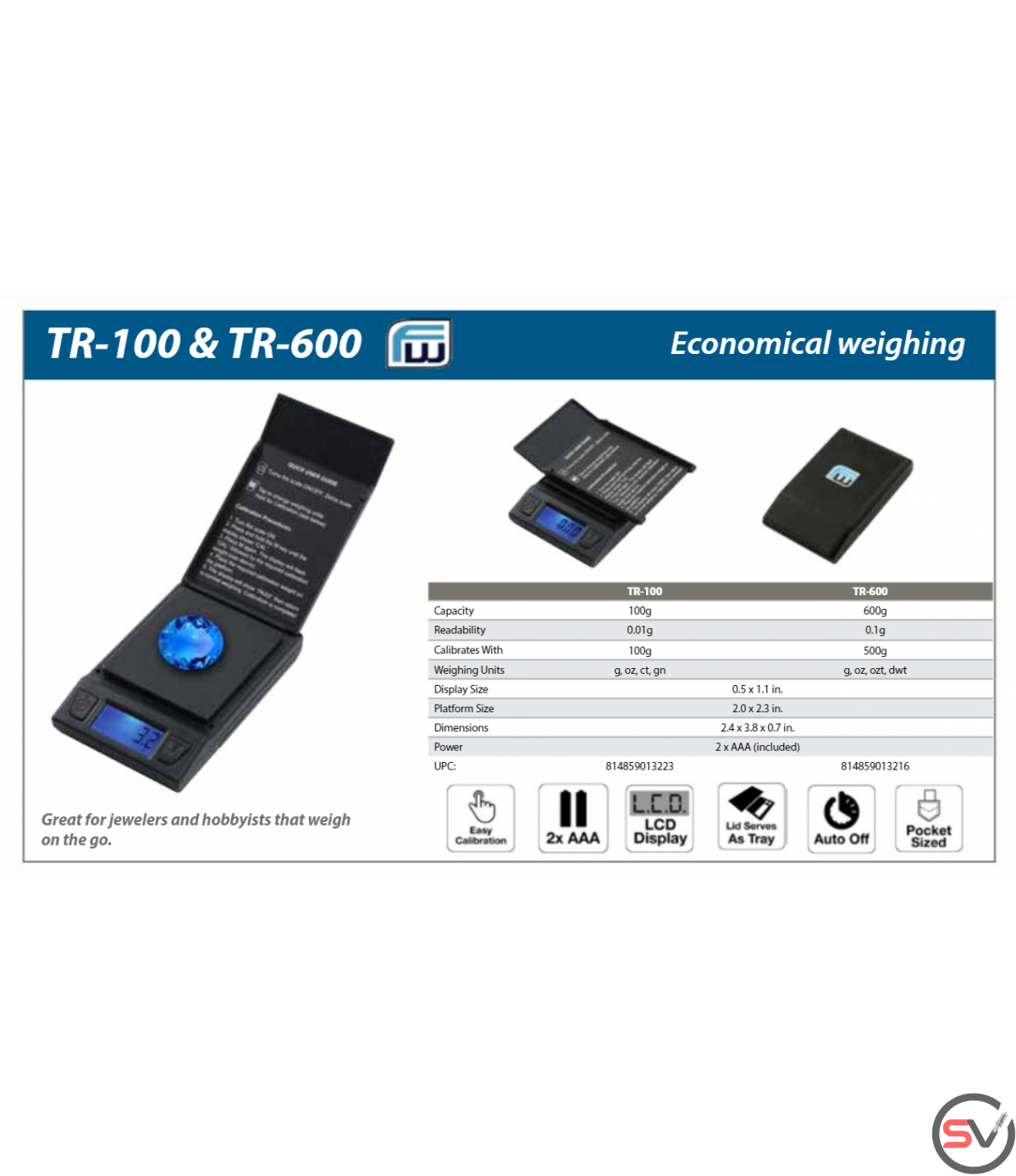 Fast Weigh TR 600 Scale Digital Scale 600g 01gPrecision